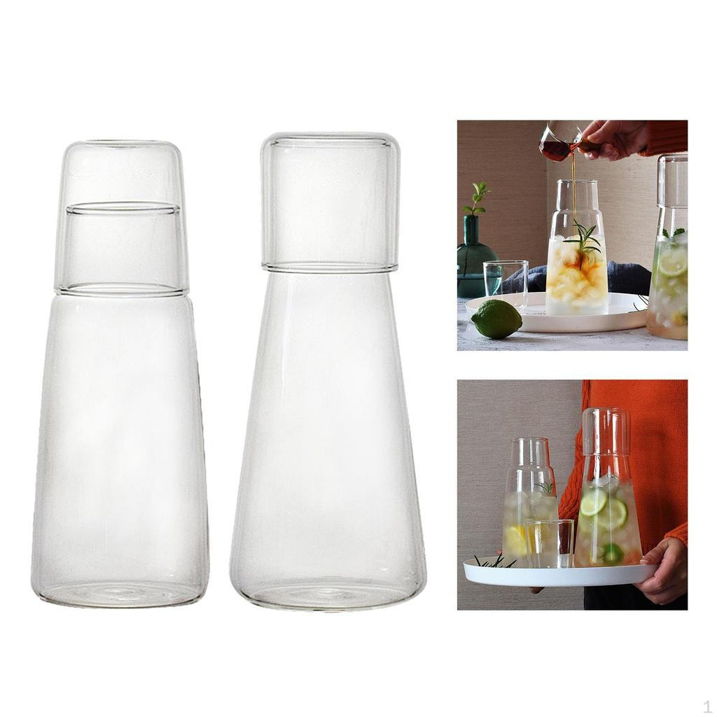Buy 2Pcs Carafe Water Jar Containers Clear Fridge Juice Jug at ...