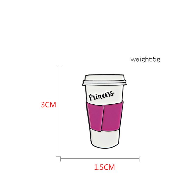 Princess Pink Travel Coffee Mug Pins Coffe badges To go cup lapel pins ...