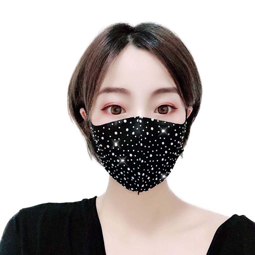 Breathable Rhinestone Bling Face Mask Nightclub Decoration Face ...
