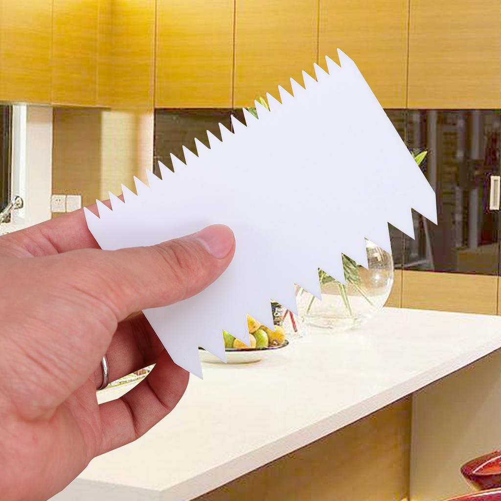 3Pack Cake Scraper Comb Set Lightweight Plastic Baking Tools Scrapers ...