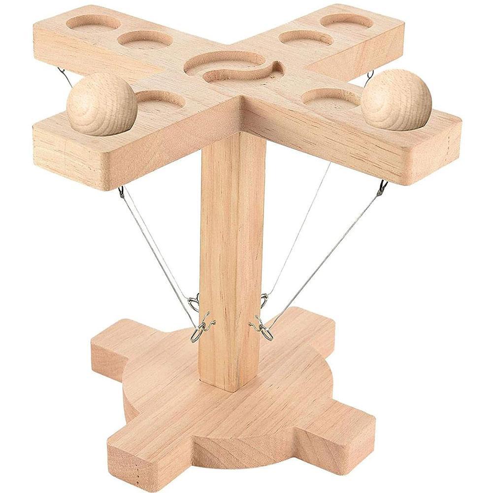 Buy Wooden Ring Toss Game Bar Family Desktop Ring Toss Hook And Loop ...