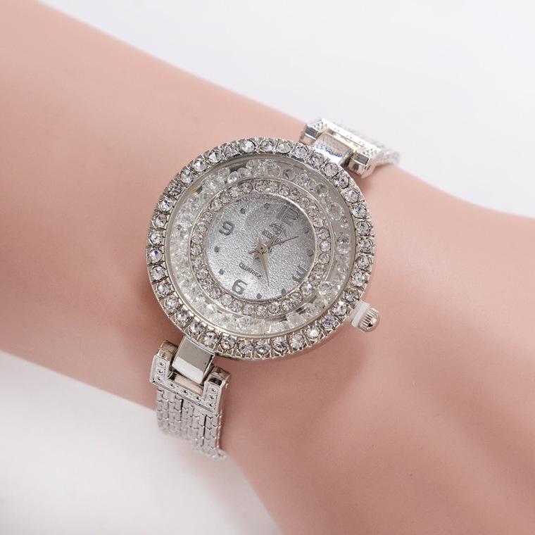 Buy Ruili Luxury Ladies Watch Frosted Mesh Strap Watch Alloy Set Full ...