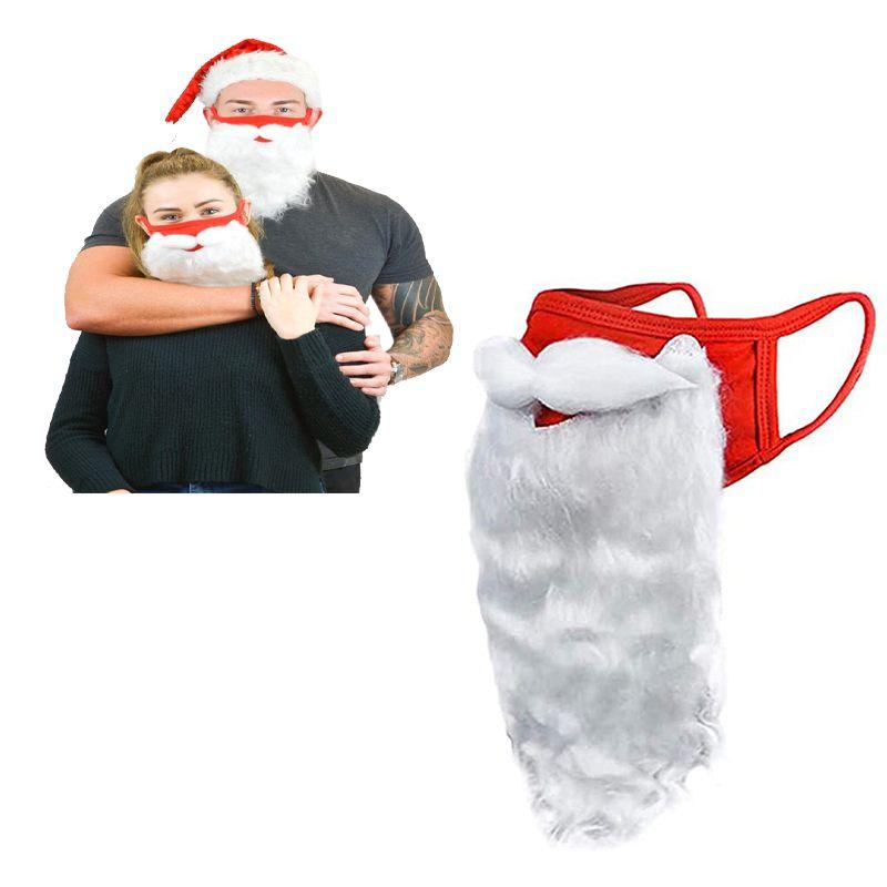 Claus 3d Santa Cosplay Prop Beard Adult Unisex Funny Face Cover Xmas ...