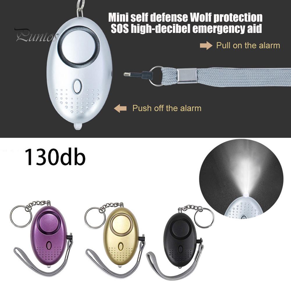 Buy Portable Mini 130dB LED Lighting Outdoor Emergency Sound Safety Alarm Keychain at affordable ...
