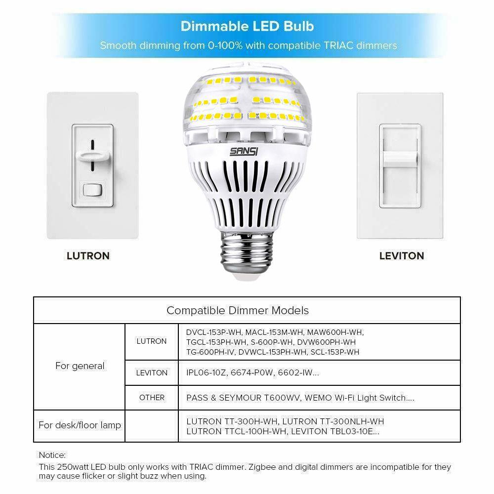 Buy Hot A19 5000K Engergy Saving LED Bulbs Dimmable 200W Equivalent LED ...