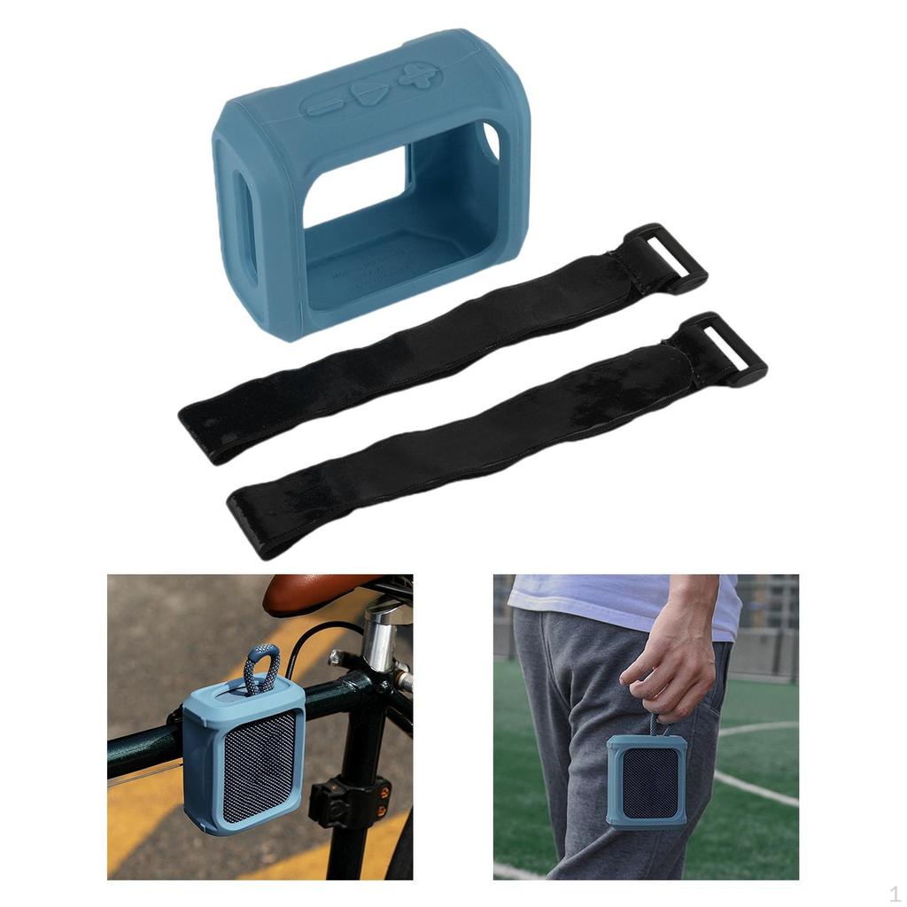 Buy Blue Silicone Case Sleeve for JBL Go 3 Portable Speaker Cart Travel ...