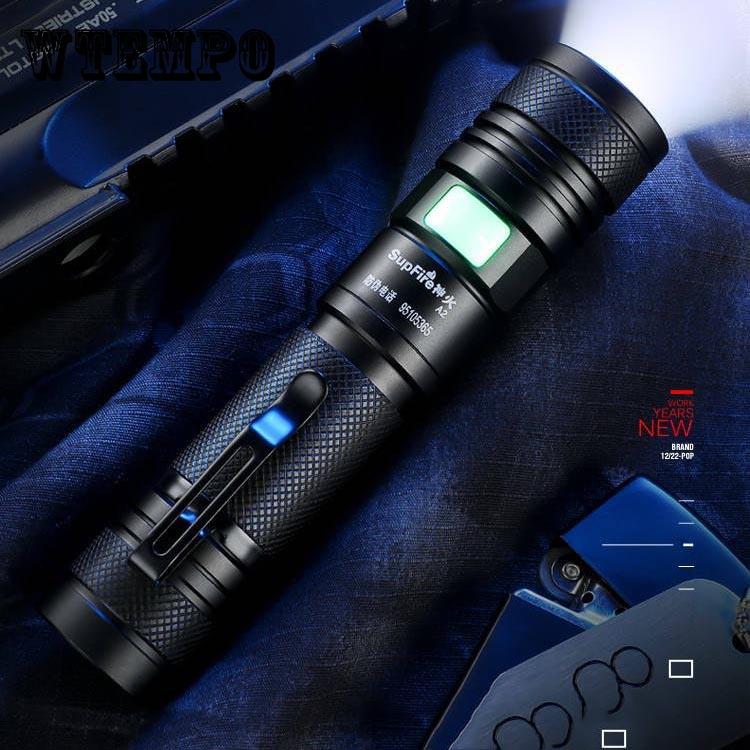 Buy USB Rechargeable Built-in 18650 LED Flashlight Modes Tactical LED ...