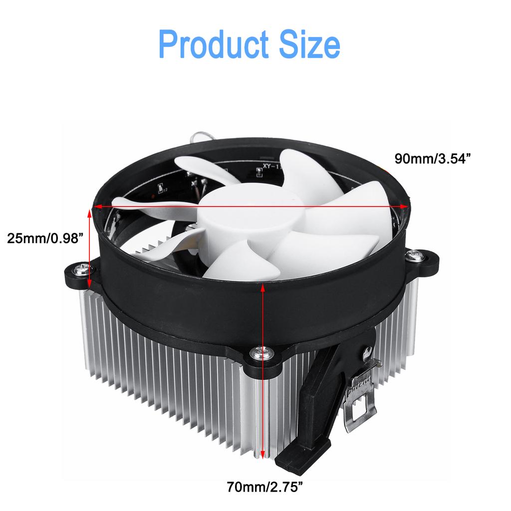 Buy CPU Cooler With 90Mm 3Pin RGB Cooling Fan 12V For AMD FM1/FM2/AM3 ...