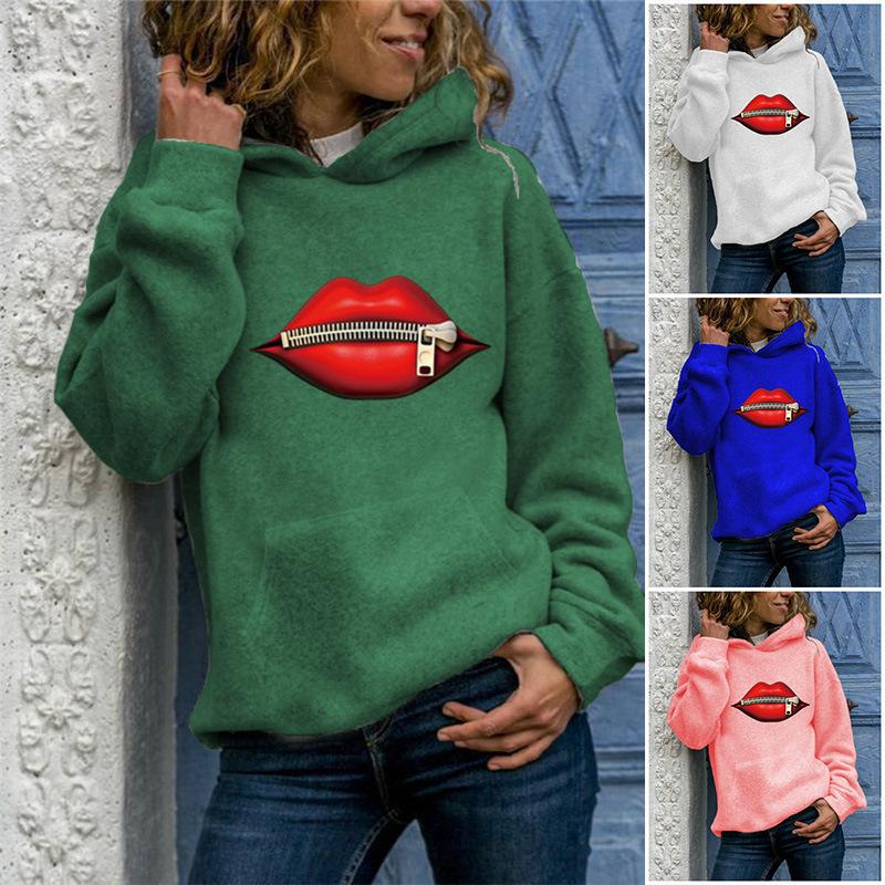 Buy Womens Casual Hoodies Jumper Tops Ladies Print Sweatshirt Blouse ...