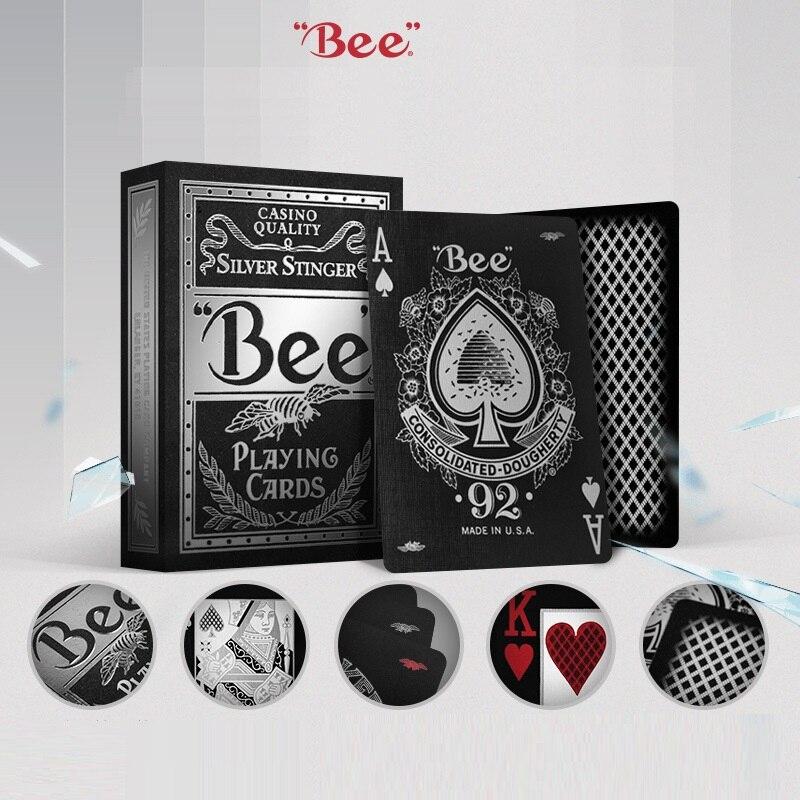 Cheap Bee Silver Stinger Playing Cards USPCC Bicycle Metalluxe Deck Poker Size Card Games Magic ...