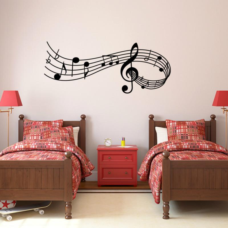 Buy Creative Musical Note Wall Stickers Living Room Office Decorative ...