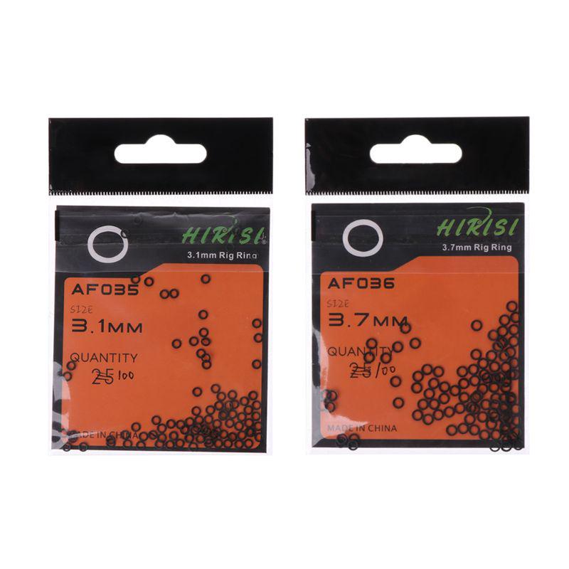 Buy 100Pcs Fishing Rig Ring 3.1mm/3.7mm Diameter Steel Rings Ultrathin ...