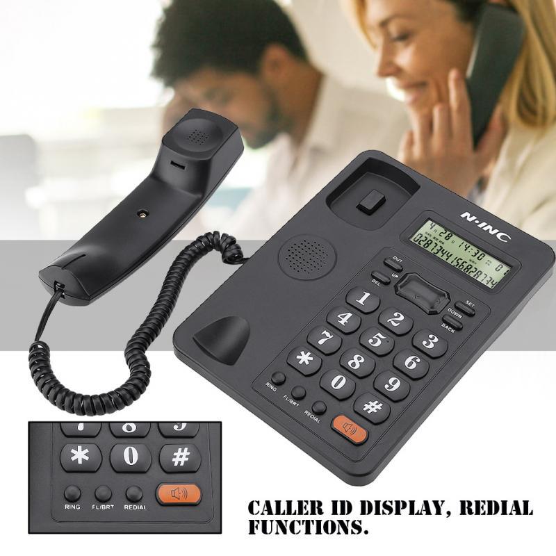 Buy Wired Home Office Caller ID Display Handle Curve Landline Fixed ...