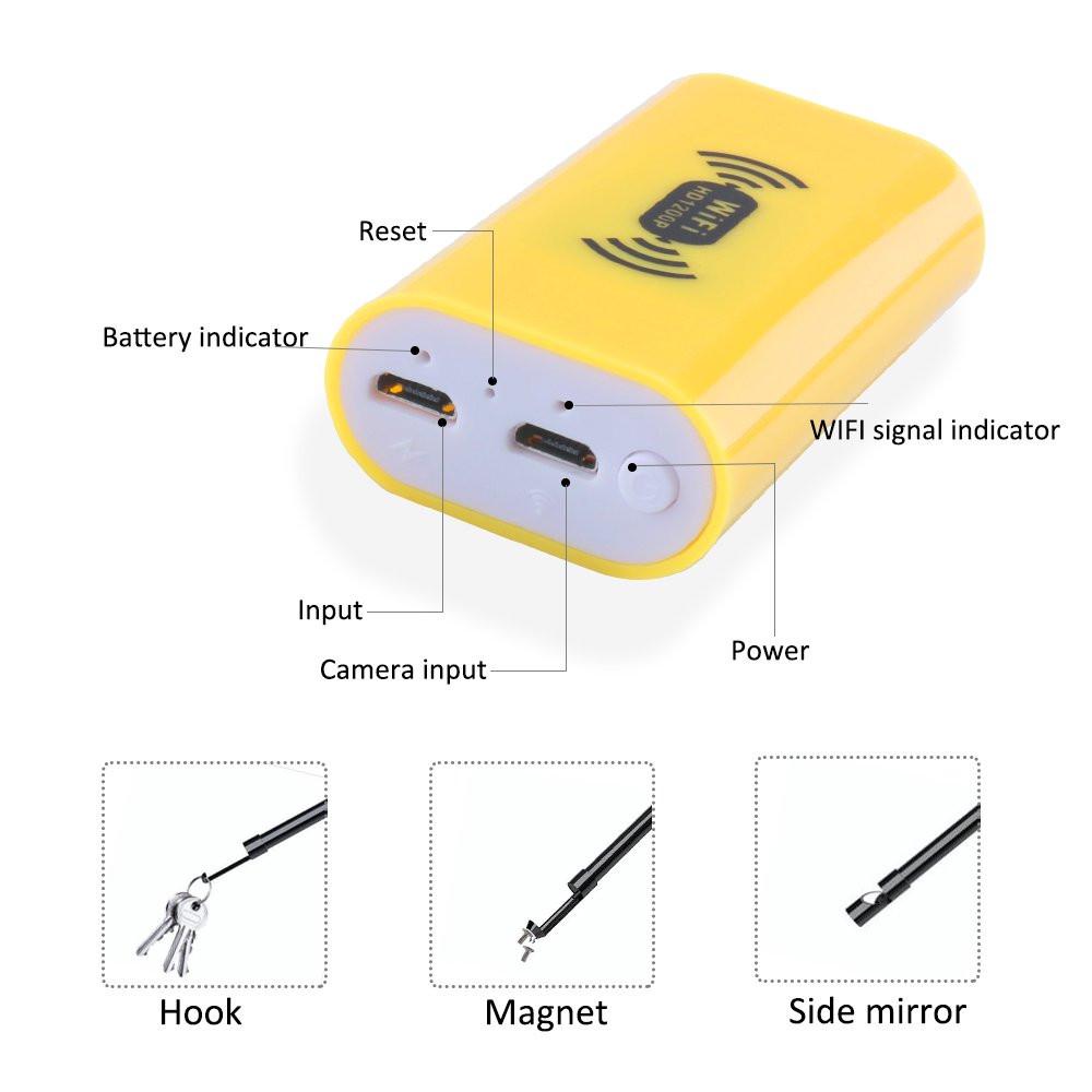 Buy IP68 Waterproof 1200P Wireless Inspection Wifi Endoscope USB ...