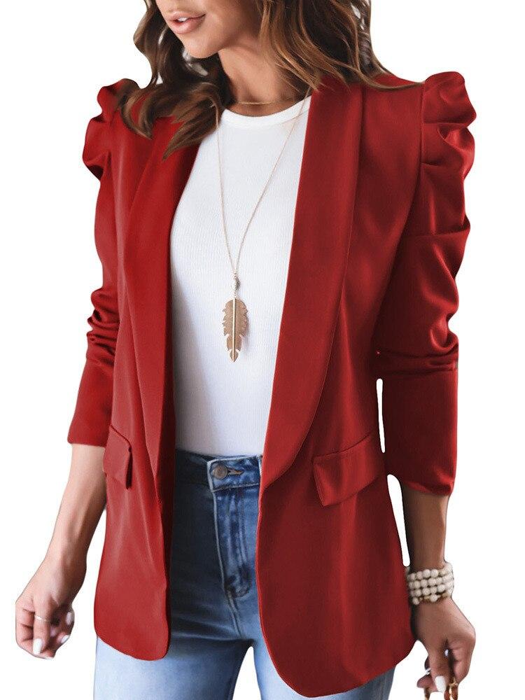 Cheap Blazers Women's Fashion Office Vintage Casual Temperament Simple ...