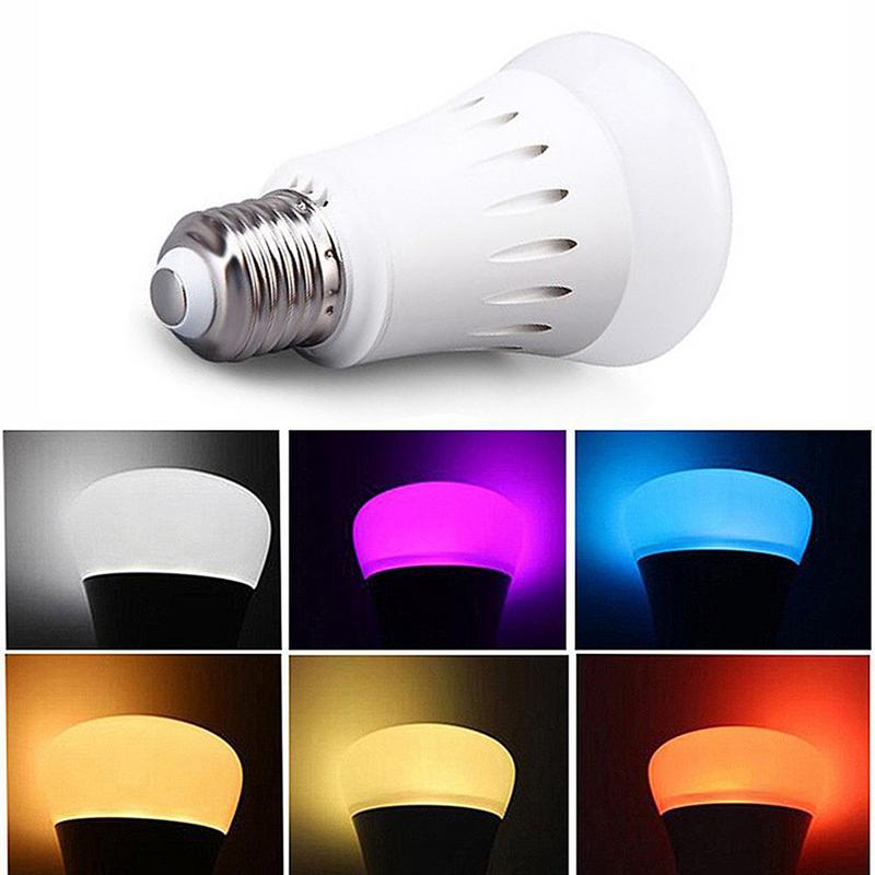 Buy Wireless WiFi Smart Light Bulb Voice Controlled Multicolored ...