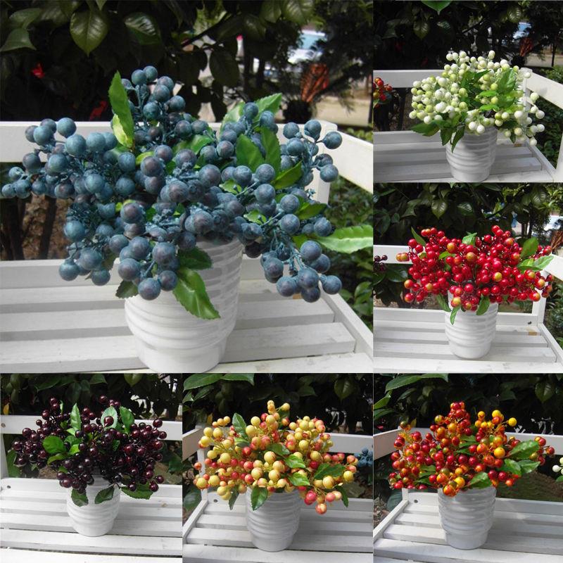Buy Artificial flower blueberry fruit berry artificial flower bouquet ...