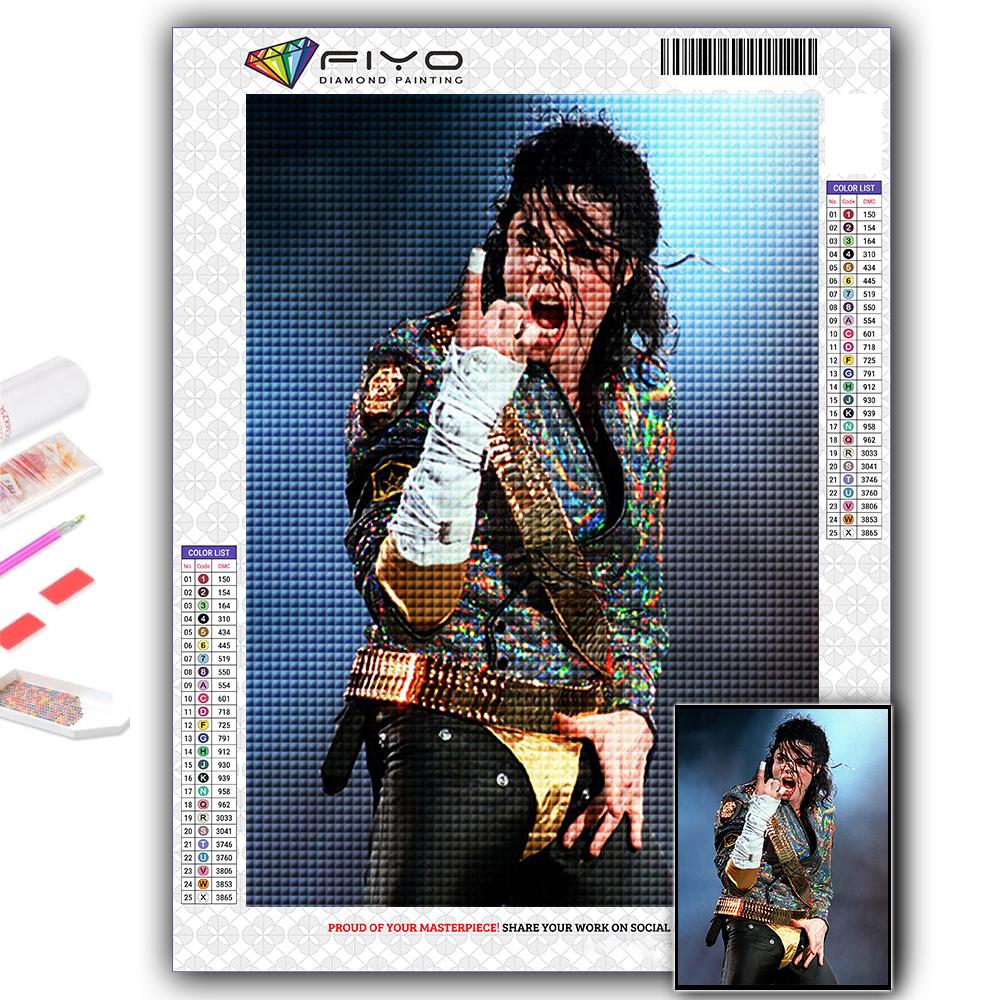 Cheap Diamond Embroidery World Superstar Michael Jackson 5D DIY Diamond ...