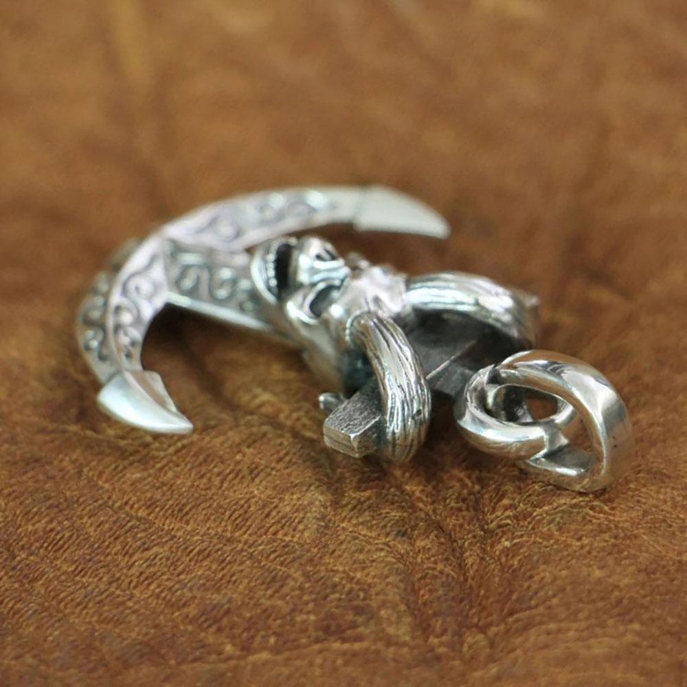 Buy Punk Skeleton Necklace For Man Women Vintage Anchor Pendant Chain ...