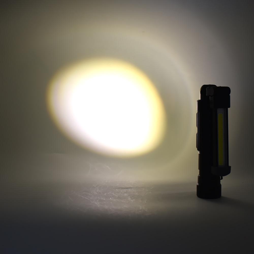 Buy Portable USB Rechargeable COB LEDs Flashlight 6 Modes Foldable ...