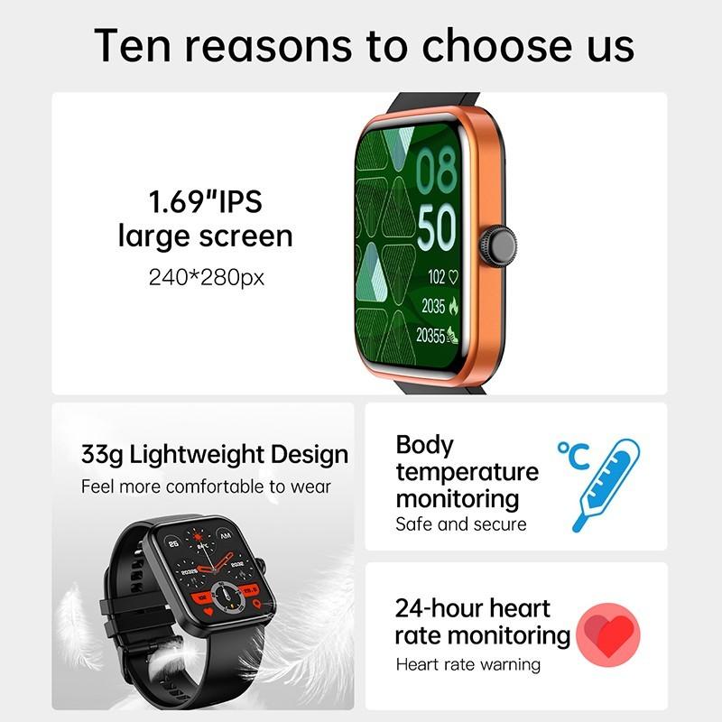 Cheap 1.69" Bluetooth Call Smart Watches HD Full Touch Screen Smart ...