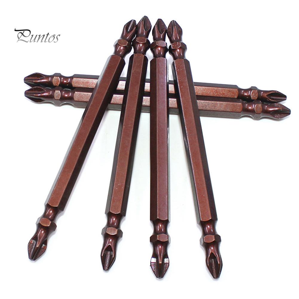 Buy Puntos 10Pcs 100mm/65mmx6.0PH2 Slotted PH2 Double-ended Non-slip ...