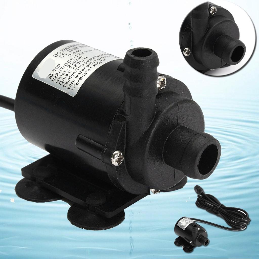 Buy DC 12V 280L/H Quiet Mini Water Pump Brushless Submersible Motor ...