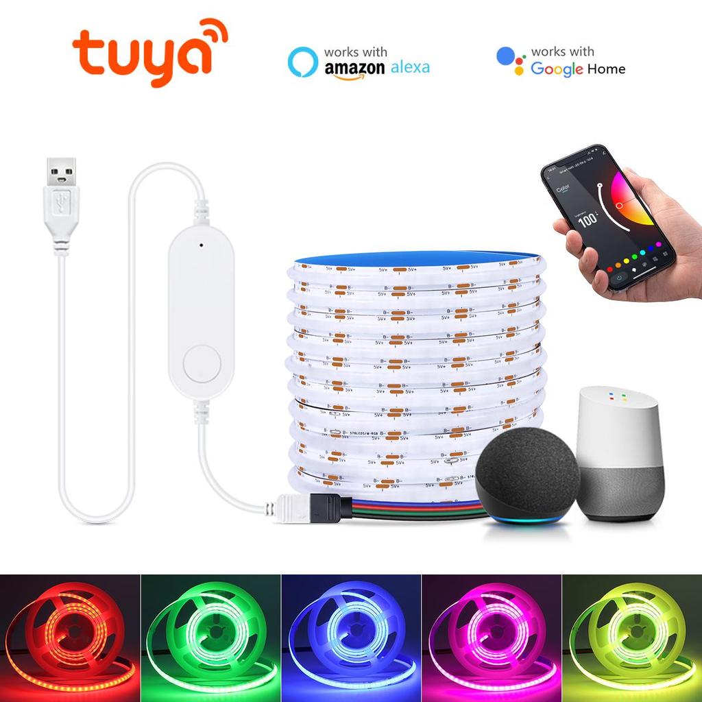 Cumpără Banda LED USB RGB COB cu controler comutator Wifi Tuya Smart ...