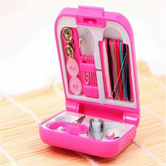 Buy Portable Mini Travel Sewing Kits Box Color Threads Home DIY Pin ...