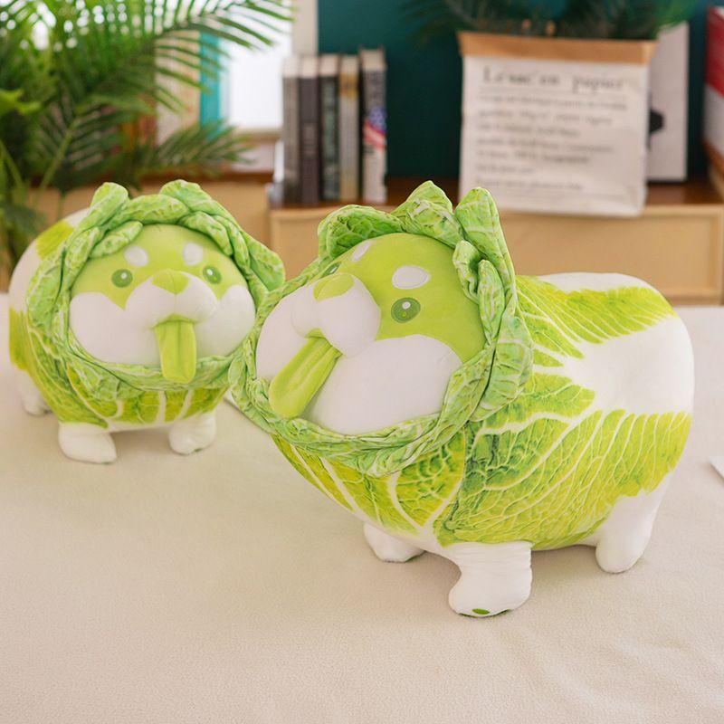 Cabbage Shiba Inu Dog Cute Vegetable Fairy Anime Plush Toy Fluffy ...