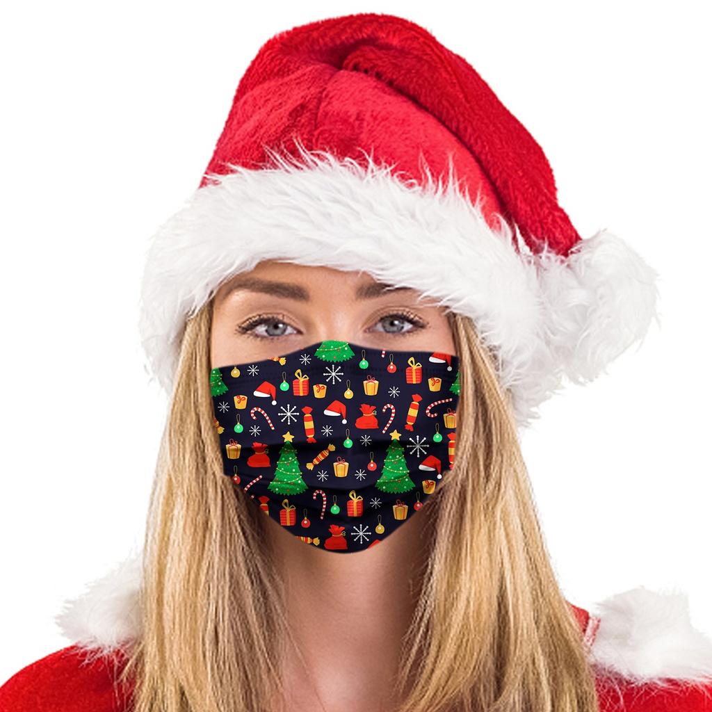 Buy SOC Disposable Unisex Printed CSOCistmas Soft Masks For Adults 3 ...