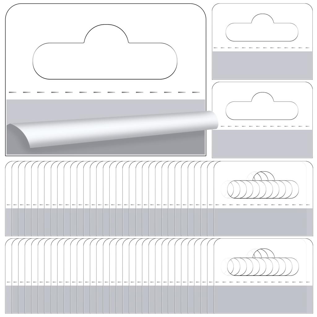 Buy Self Adhesive Hang Tabs Hooks Clear Plastic Adhesive Hanging Tags ...