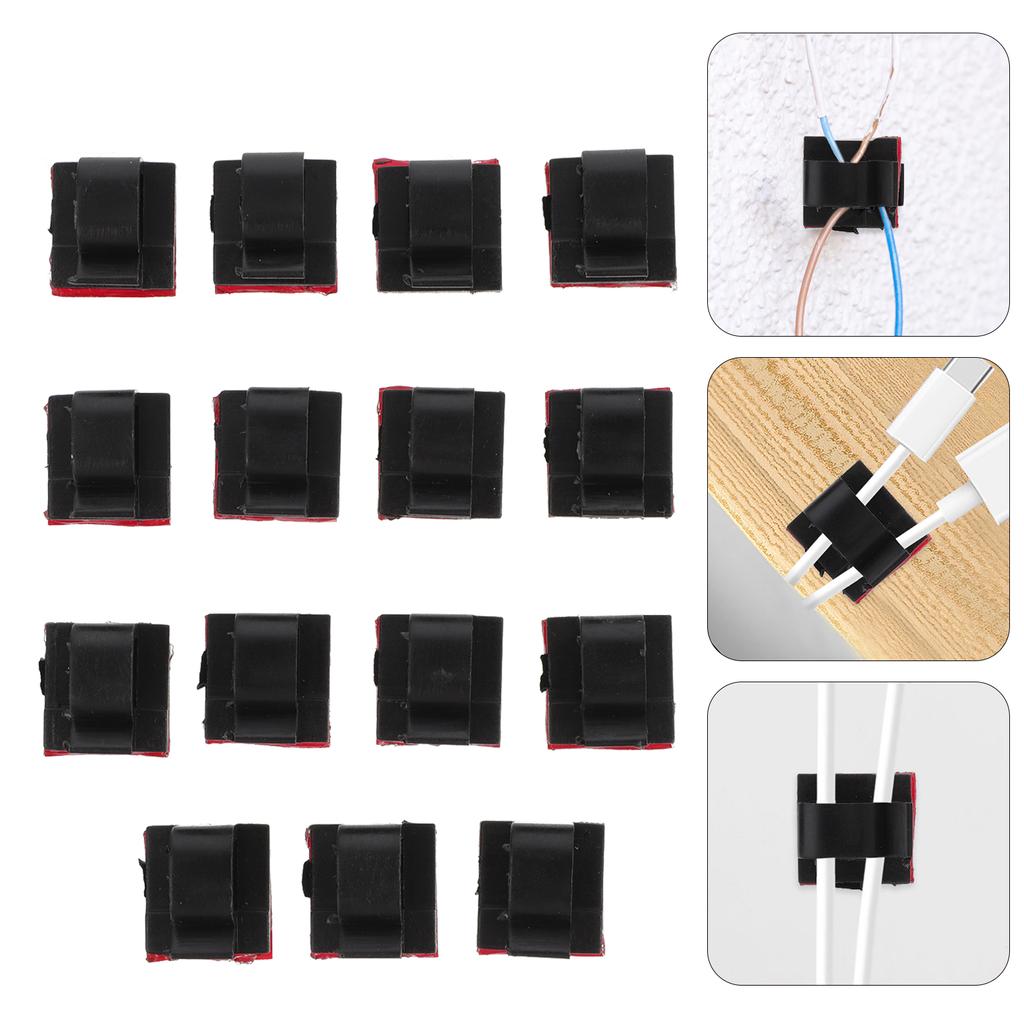 Buy 15Pcs Desktop Cable Clips Self-adhesive Cord Management Clamps Wire ...