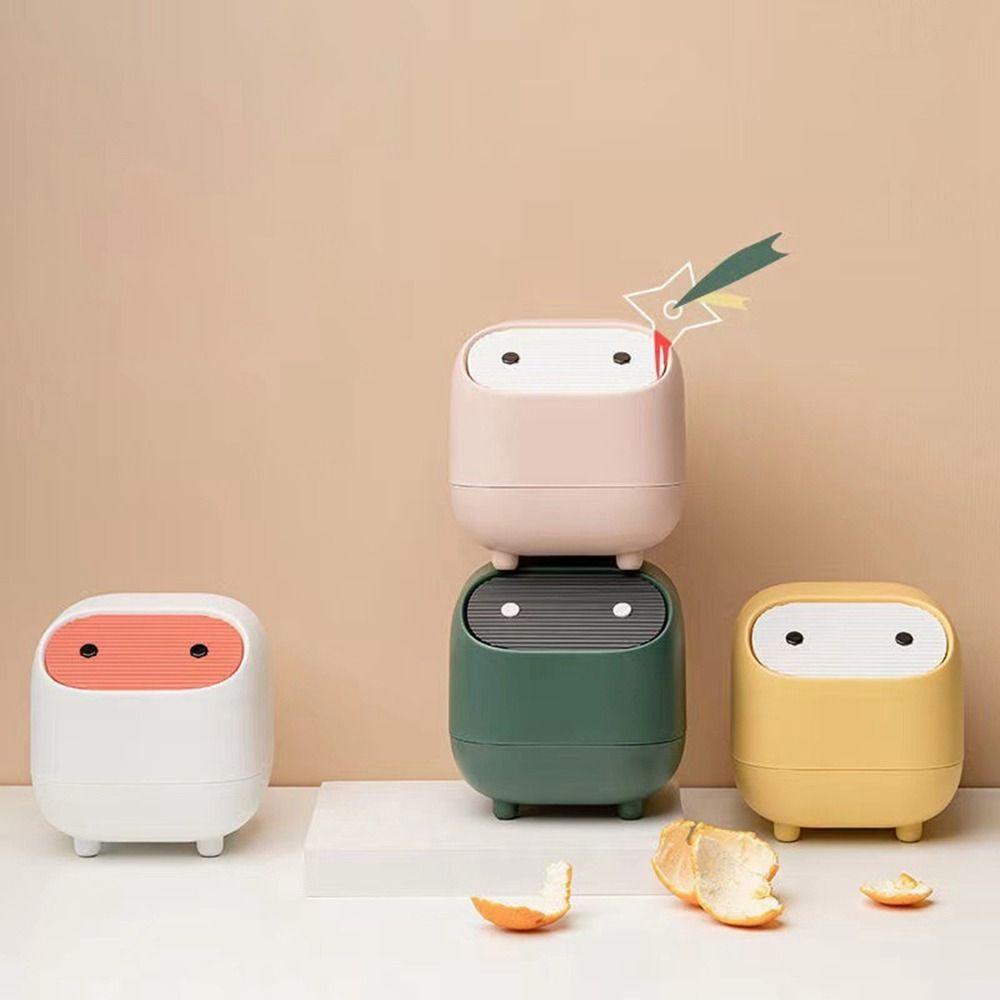 Buy Bucket Daily Necessities Press Button Ninja Shape Trash Can Dustbin ...