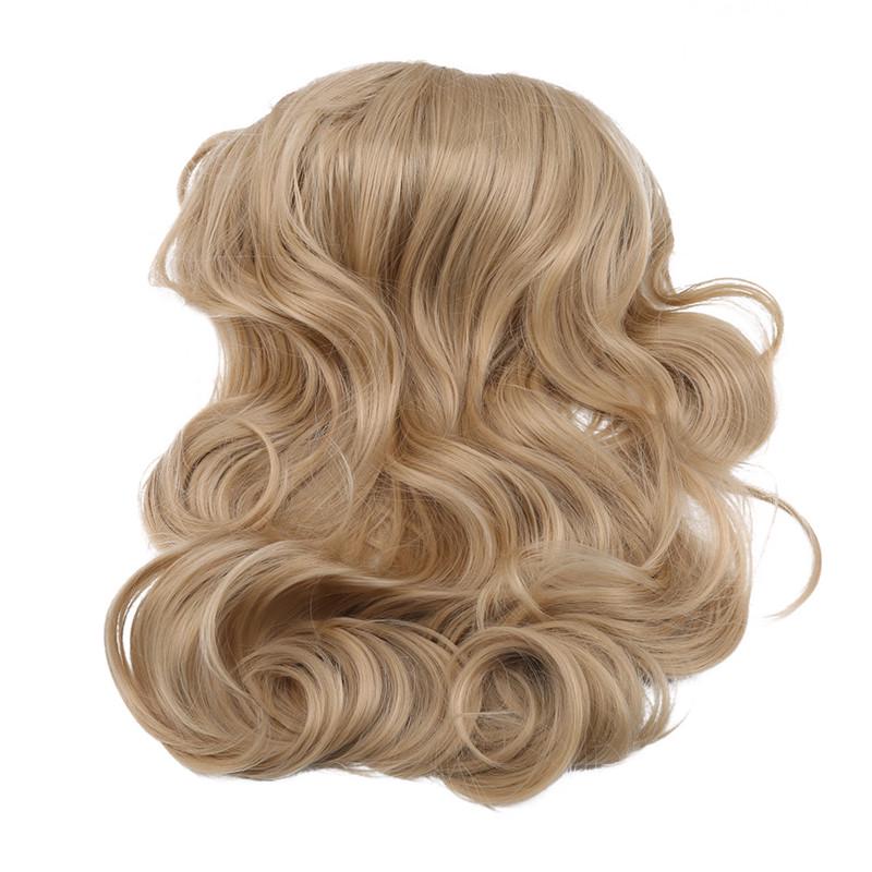 Buy Women's High Temperature Fiber Wig Natural Body Wave Gray White ...