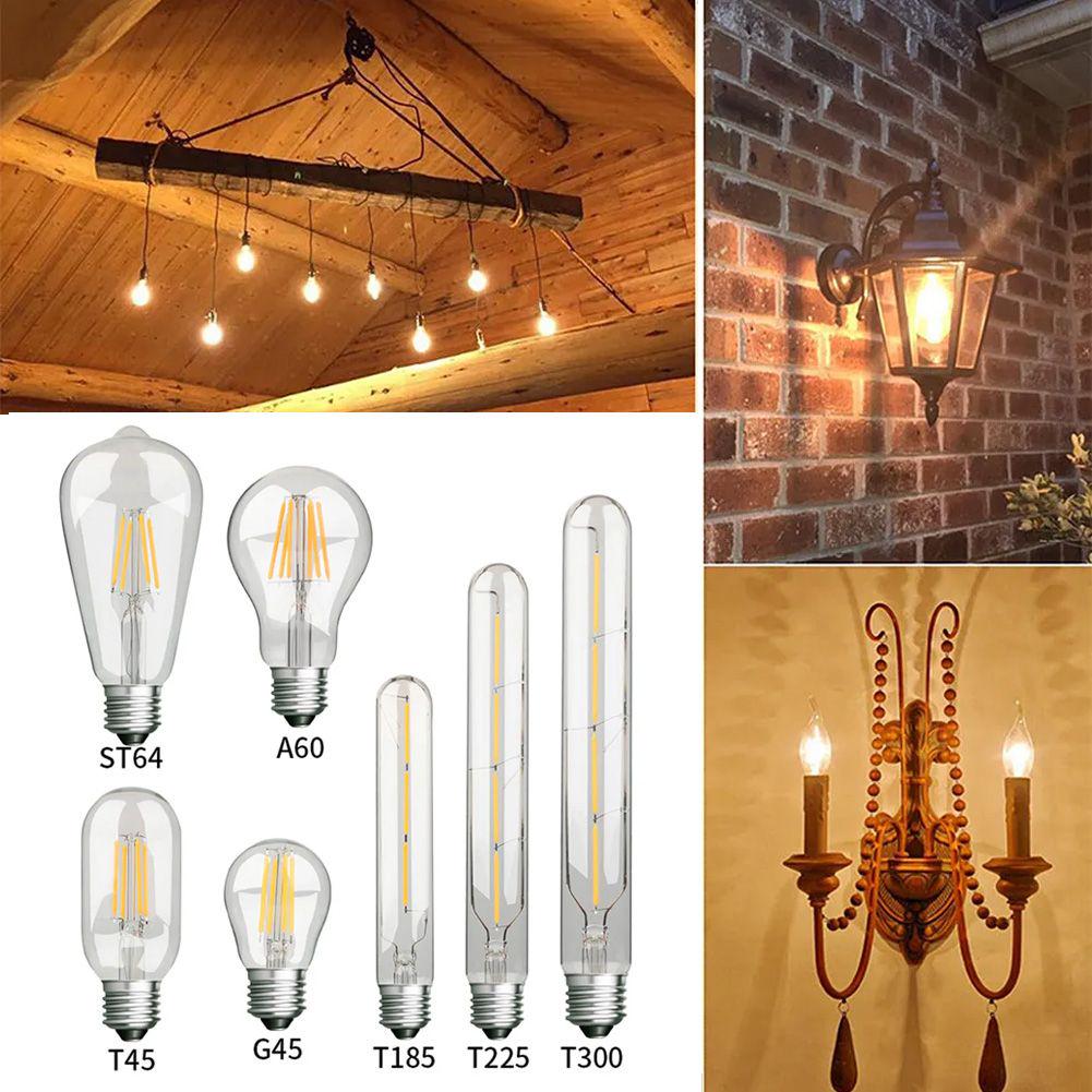E27 Screw 4W LED Filament Edison Light Bulb Retro Vintage Squirrel Cage ...