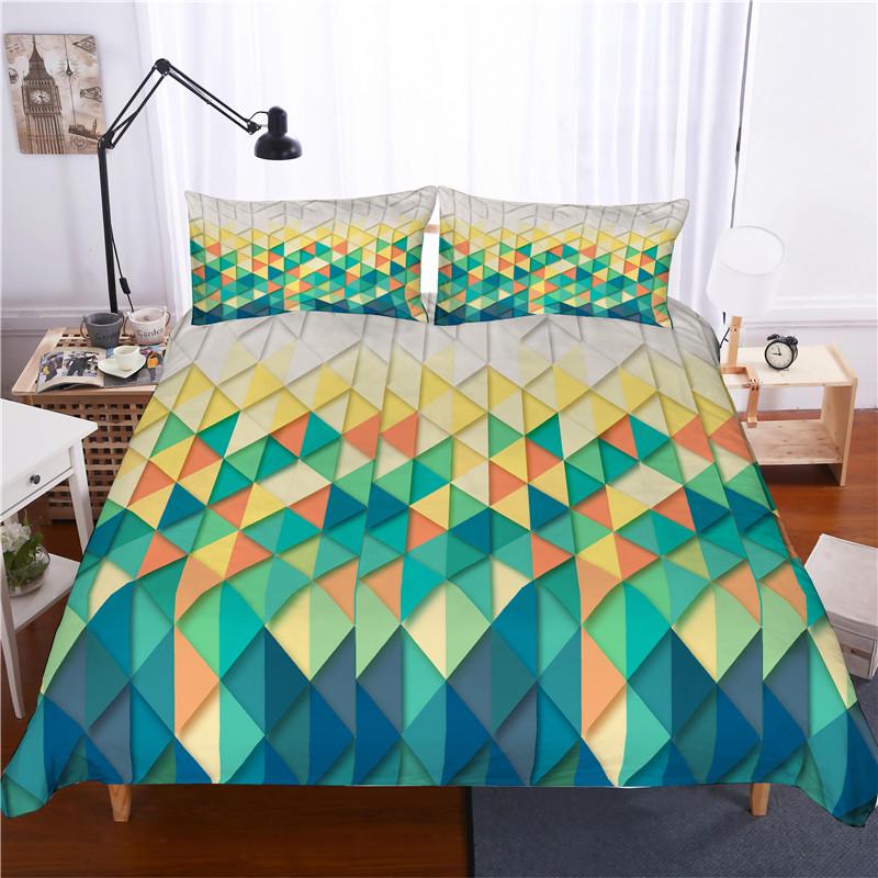 Buy Geometric Pattern Duvet Cover 3D Printed Geometric Bedding Set ...