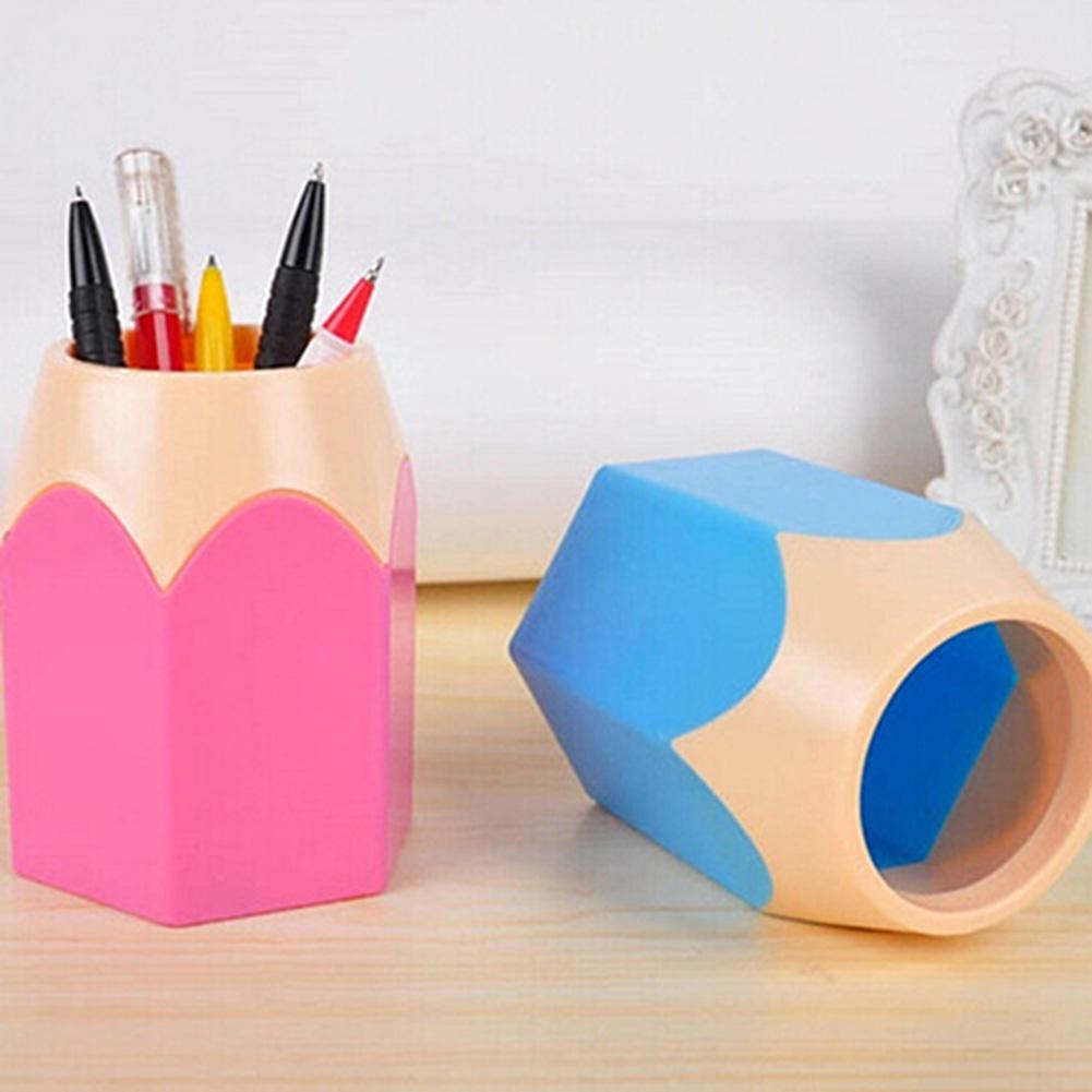Creative Pen Vase Pencil Pot Makeup Brush Holder Stationery Desk Tidy ...