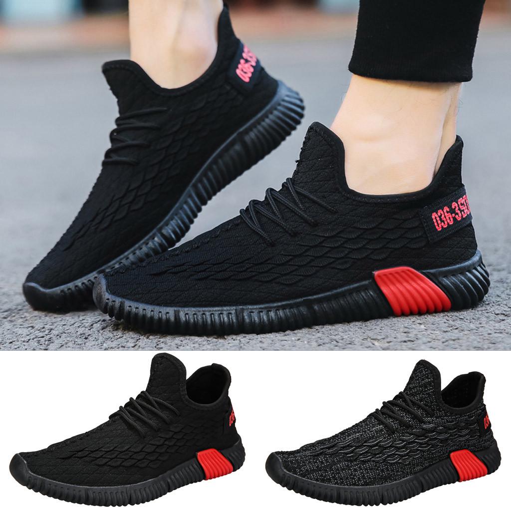 Buy Men's Fish Scales Breathable Mesh Woven Sneakers Wild Casual ...