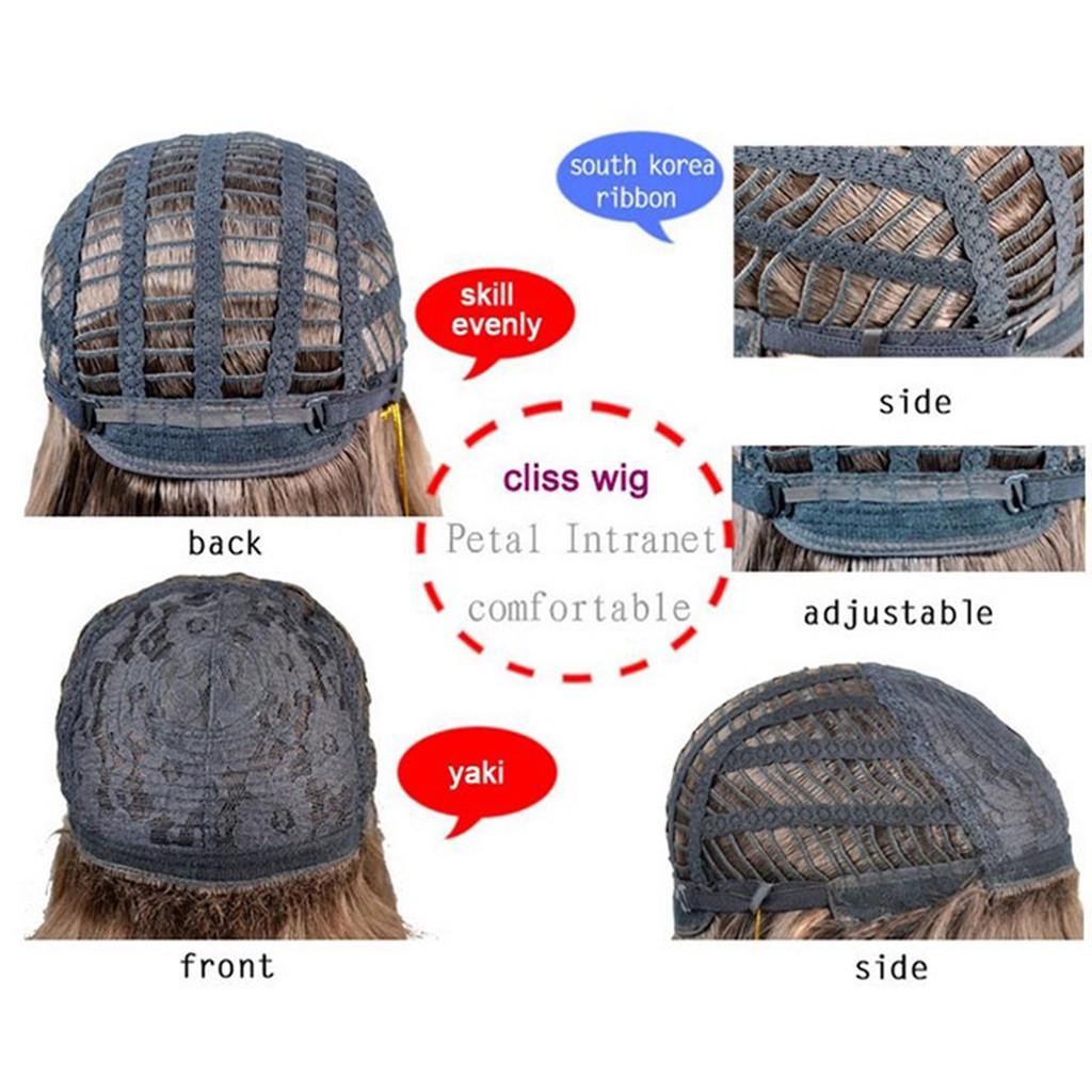 Buy Fashion Short Blond Wig Fluffy Realistic Curls Short Straight Hair ...