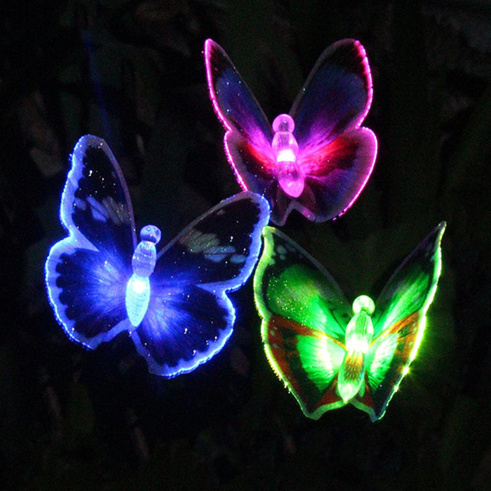 Buy Outdoor Solar Butterfly Stake Lights LED 7 Color Changing Lights ...