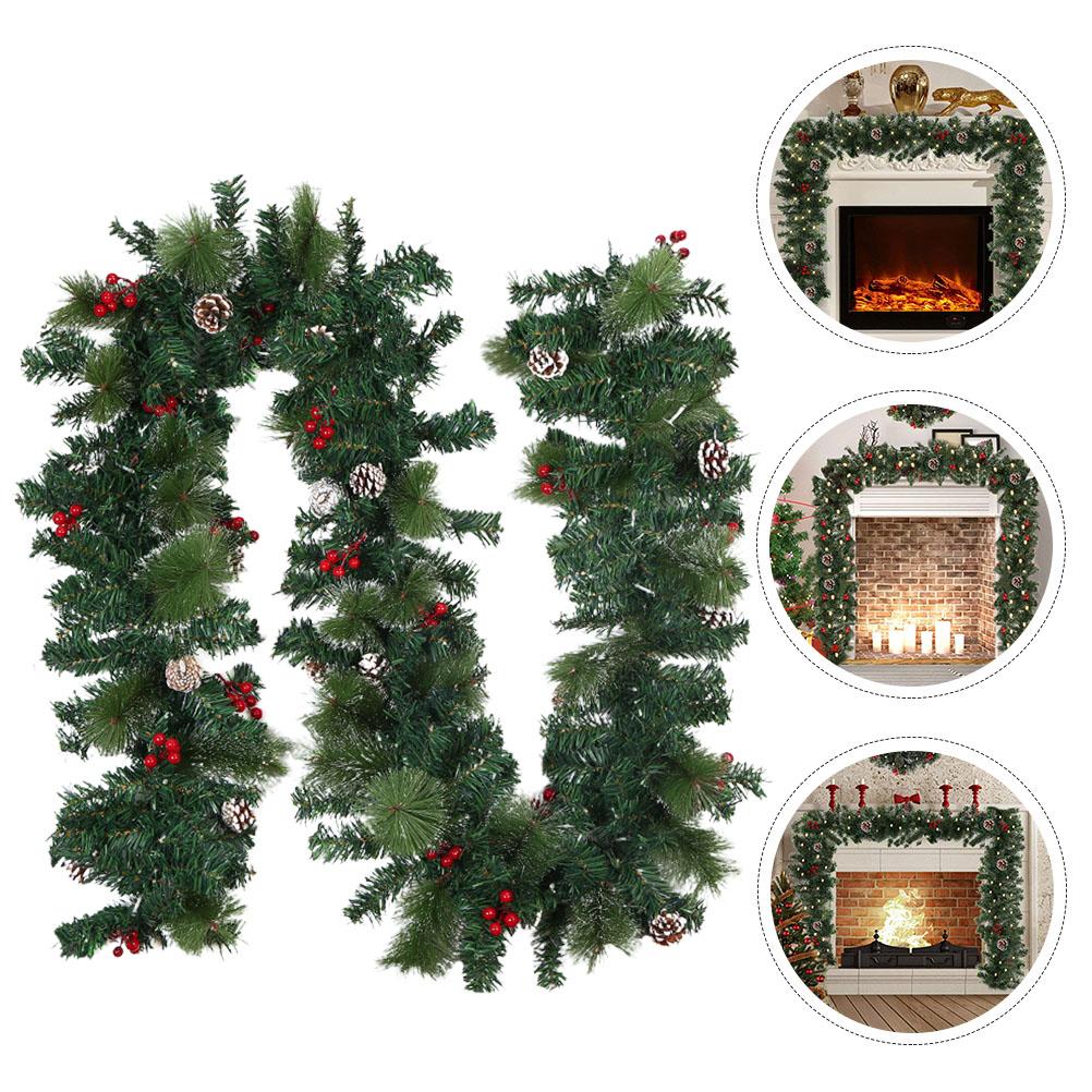 Buy Christmas Rattan Garland Festival Decorative Rattan with String ...