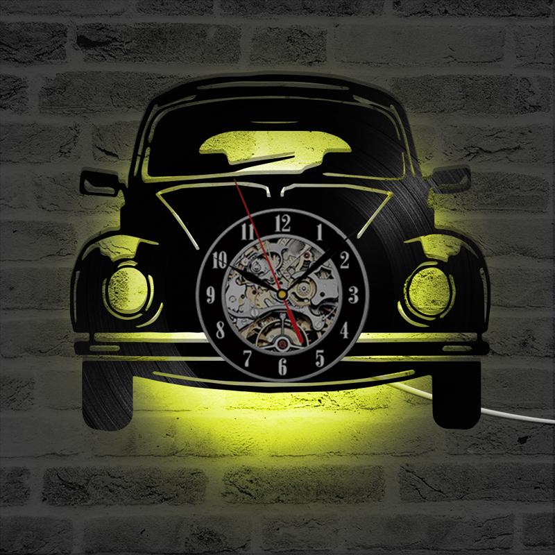 Cheap Car Shape LED Wall Clock Modern Design Decorative Hanging Clocks ...