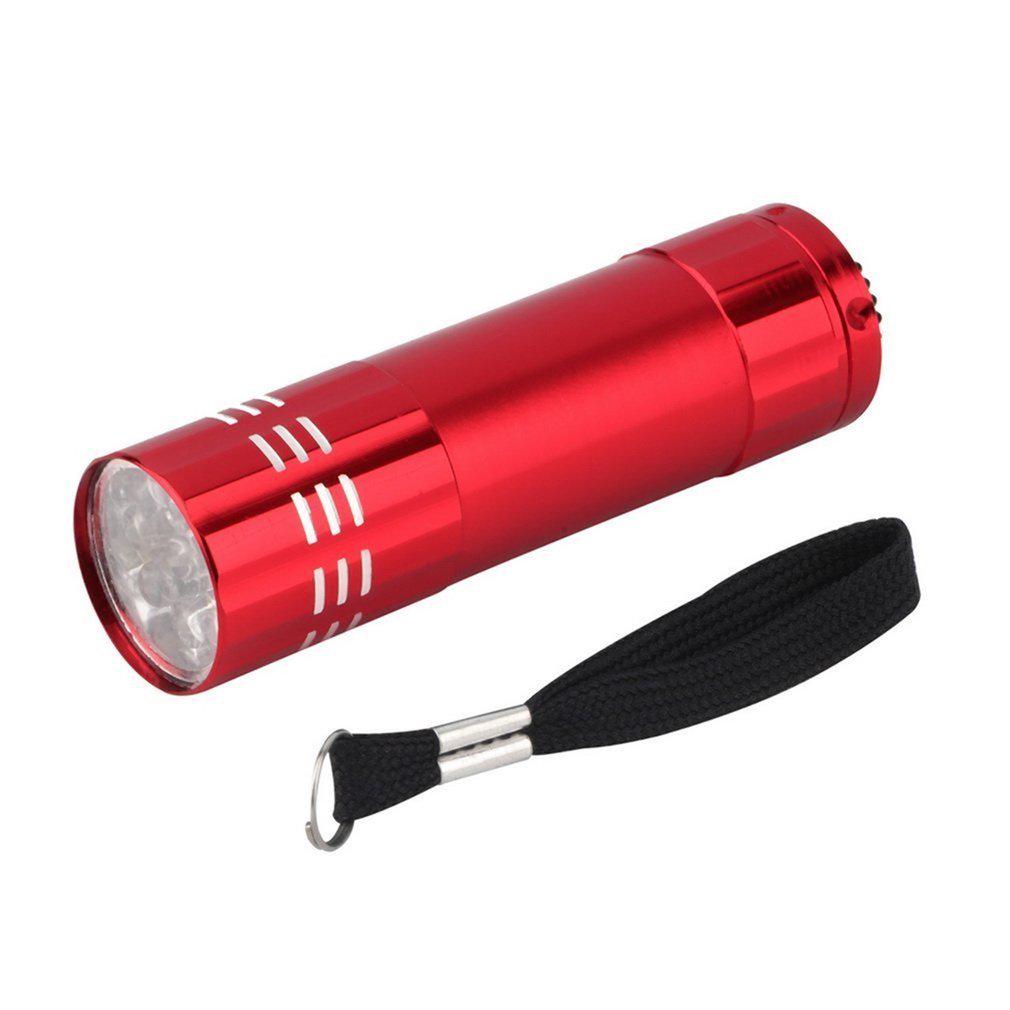 Buy Ultraviolet 9 LED Flashlight Black Purple Light Torch Light Lamp ...