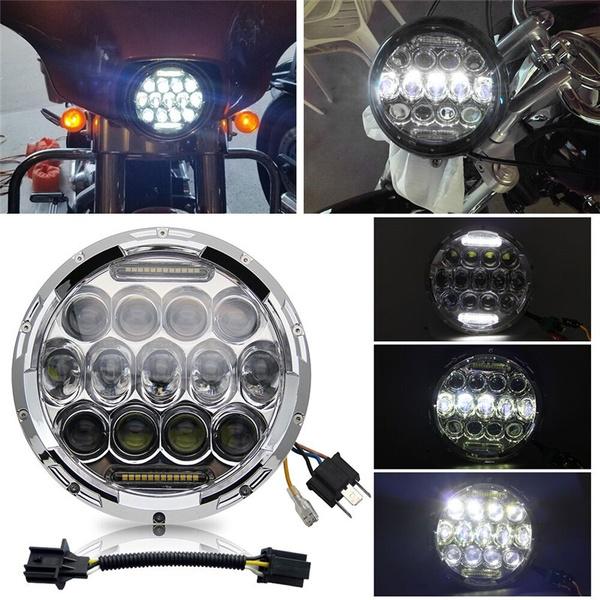 Honda Shadow VT VT1100 VT750 VT600 VF750 Cree LED Far 7 inç 75W Siyah ...