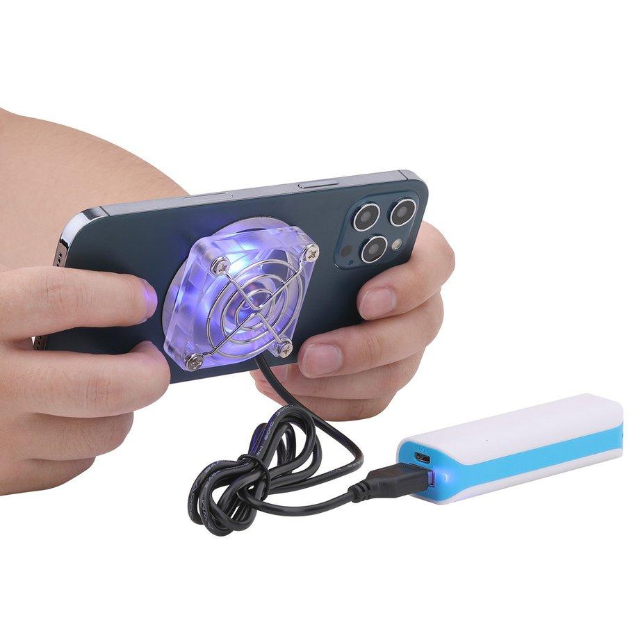Creative Electronic Mobile Phone Cooling Fan Silicone Suction Cup USB ...