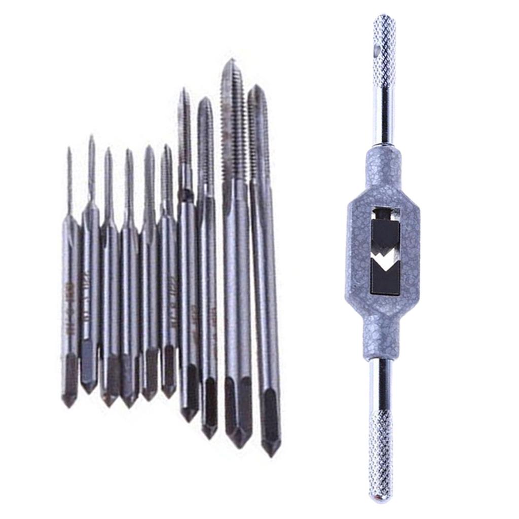 11pcs/set Mini Screw Tap Set Hand Tap Thread Wire Tapping Threading ...