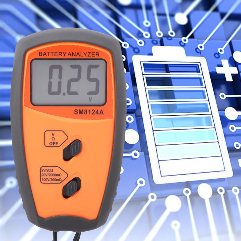Buy SM8124A LCD Display Digital Resistance Voltmeter Battery Voltage ...