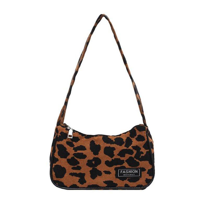 Buy BMS Hong Kong Style Retro Leopard Print Shoulder Tote Bag Versatile ...