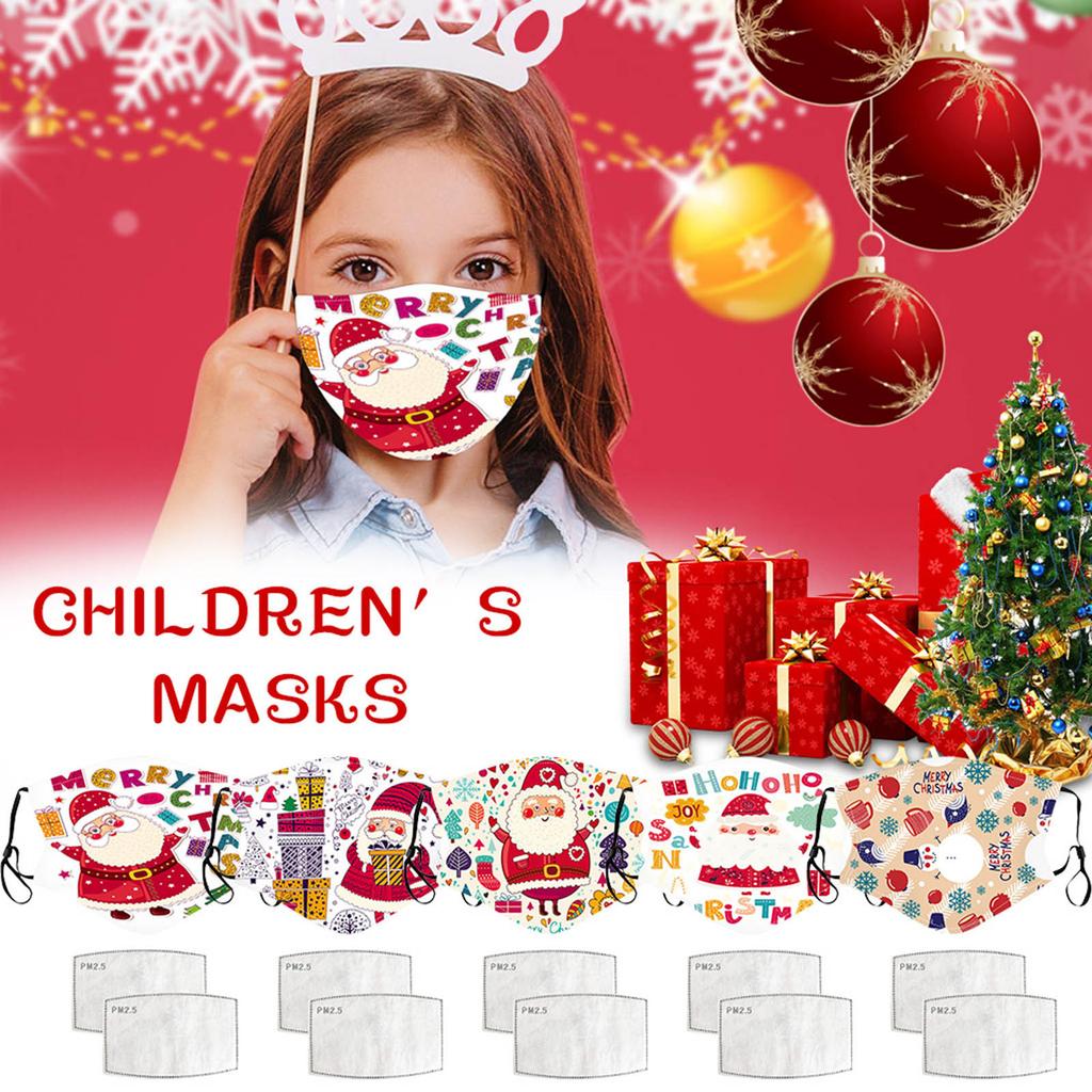 Summer Rain 5PC Children Christmas Face Mouth Mask Adjustable Sport ...